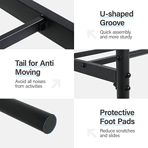 Metal Platform Bed Frame Twin Mattress Foundation Heavy-Duty Steel Slat Noise-Free Support with Headboard & Foot Board NO Boxing Spring Needed Under-Bed Storage Easy Assembly, Twin