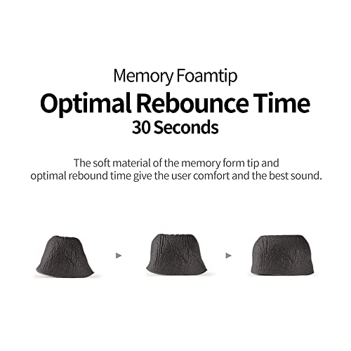 diofit/Galaxy Buds2 Pro Eartips Compatible for Samsung (PU Foam Black(SML))