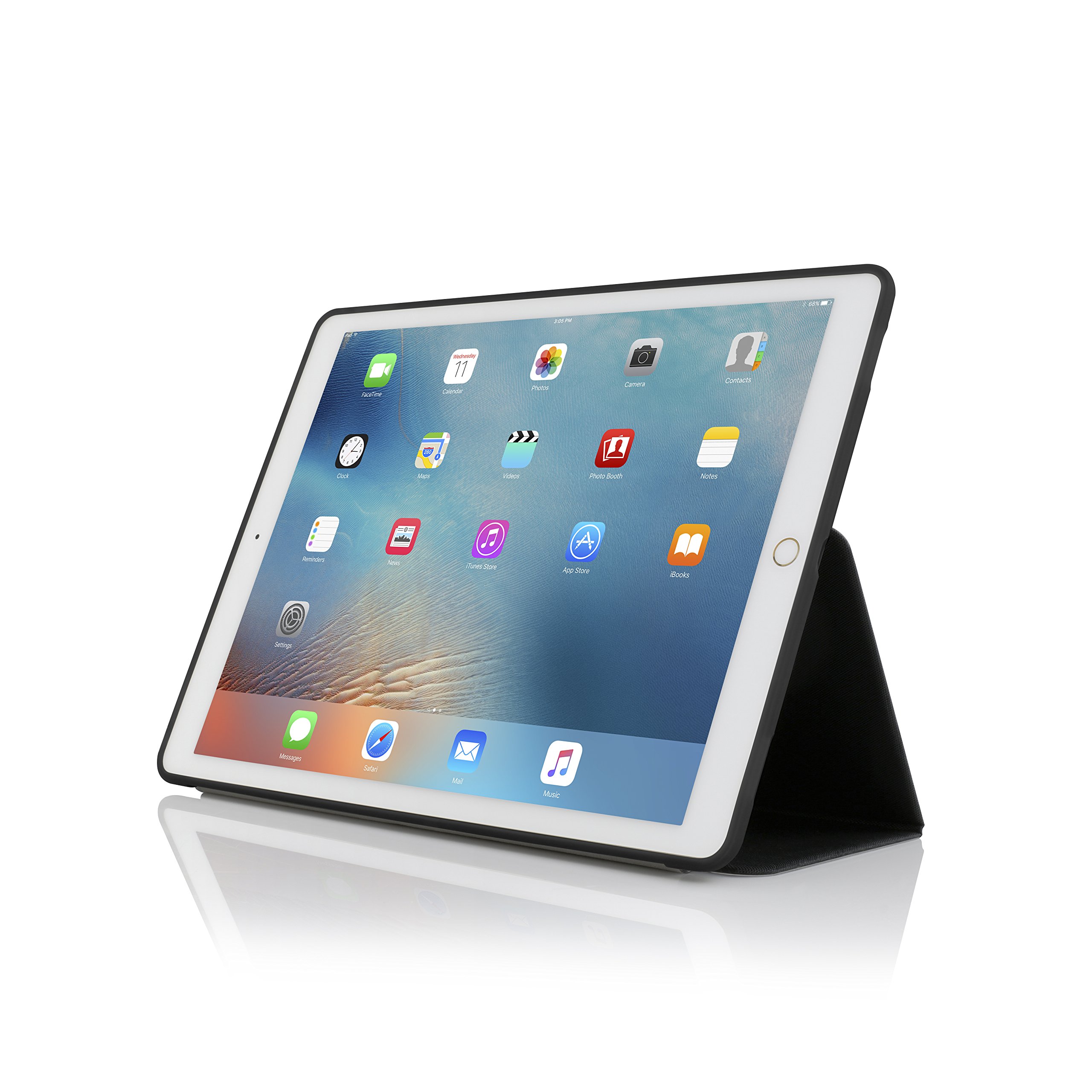 Incipio iPad Pro Case, Clarion iPad Pro Ultra-Thin Slim Fit with Translucent Folio Fold Rigid Over Closure Shock-Absorbing Cover - Black