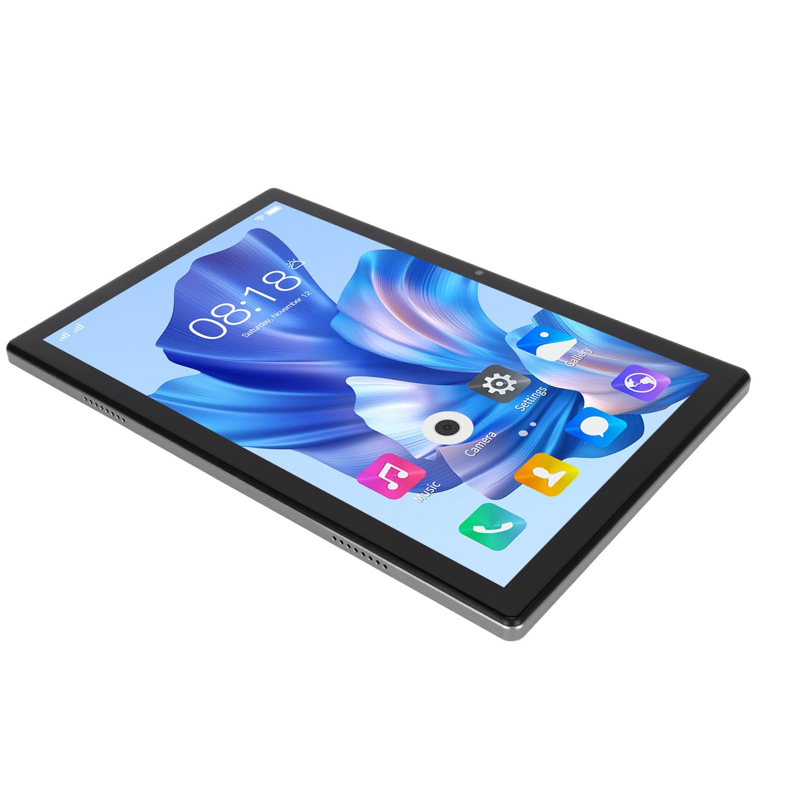 Airshi Smart Tablet, 10in Smart Tablet Octa Core CPU 12GB RAM 256GB ROM Dual Speakers US Plug 100-240V Portable for Office (Gray)