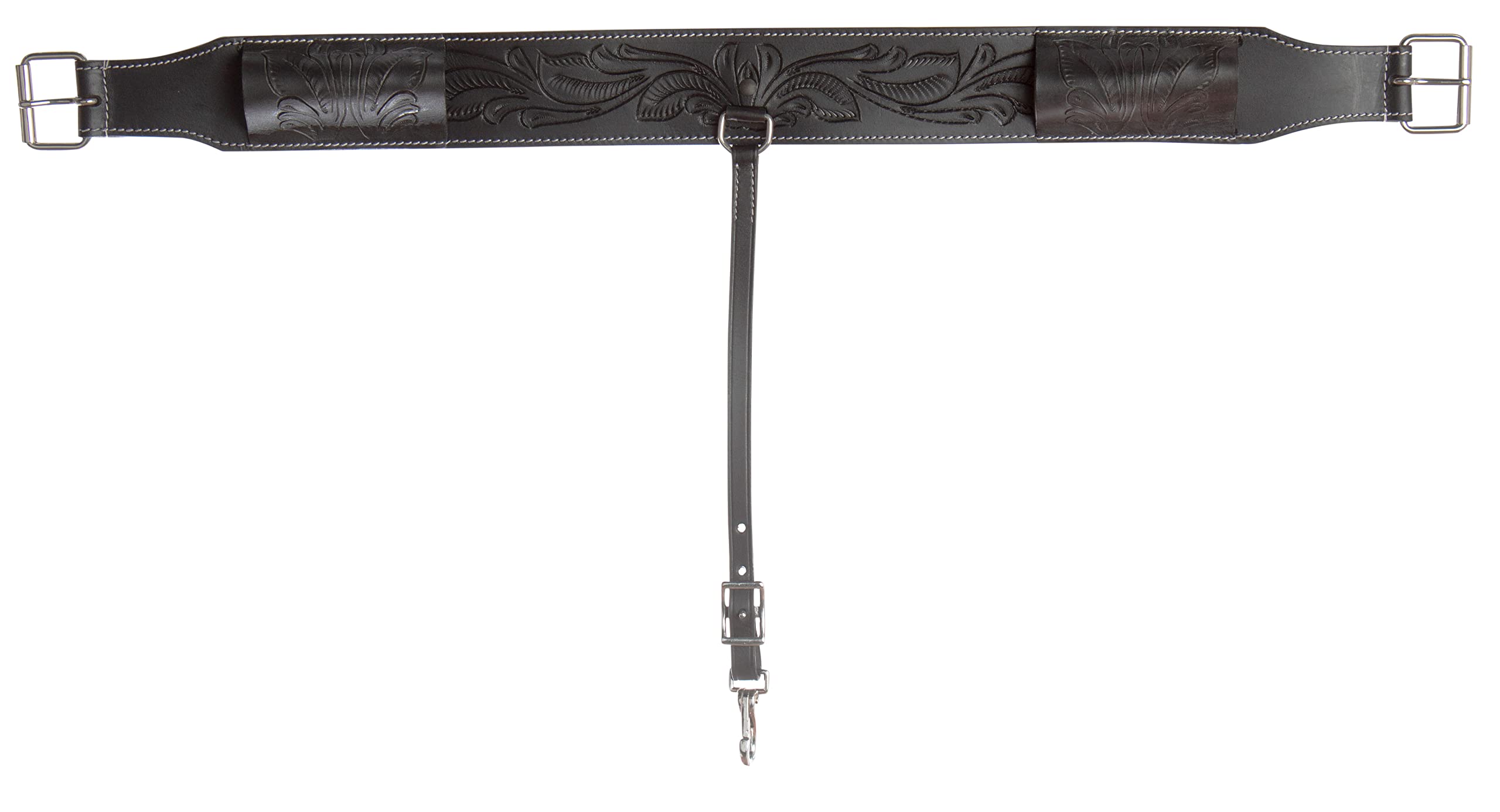 Acerugs PREMIUM WESTERN LEATHER BACK CINCH HORSE TACK DARK OIL with CONNECTOR STRAP (Standard)