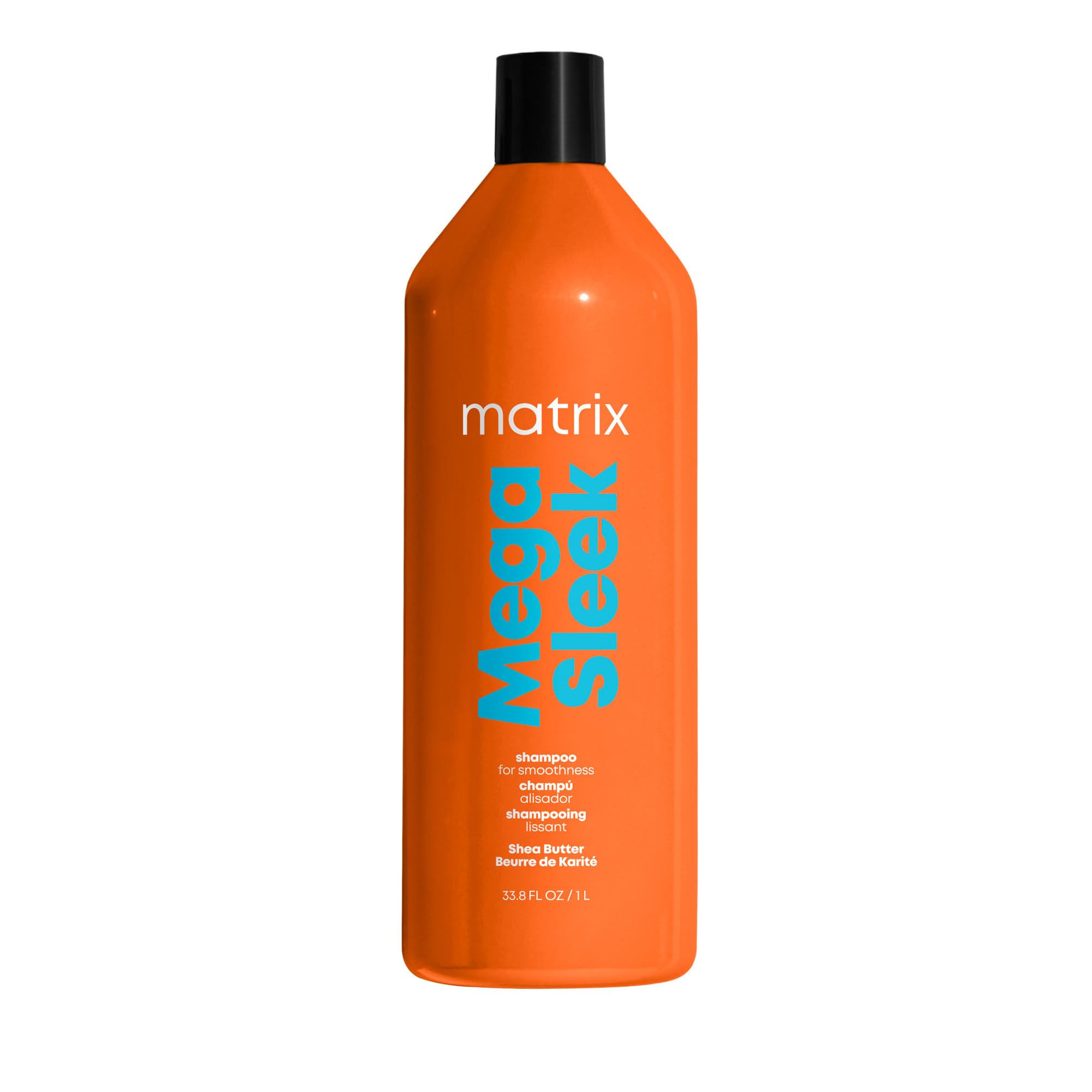 Matrix Mega Sleek Shampoo| Smoothing, Anti-Frizz, Detangling | For Dry, Damaged & Frizzy Hair | Salon Professional Shampoo | With Shea Butter | Vegan