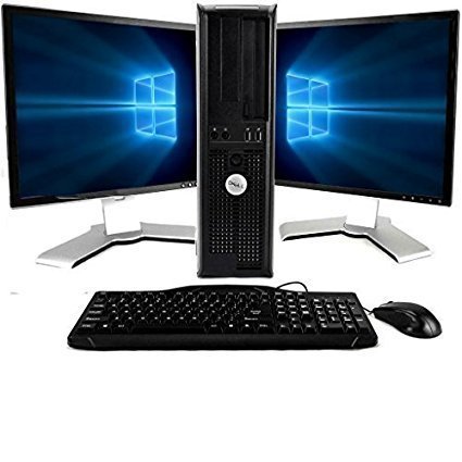 Dell Optiplex, Core 2 Duo 3.0Ghz, 1TB Hard Drive, New 8GB of Memory, Windows 10 x64, Dual 19in Monitors (Renewed)