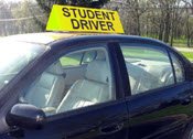 ComplianceSigns.com Student Driver Car Topper Sign, 30x10 in. Corrugated Plastic for Transportation, Made in USA