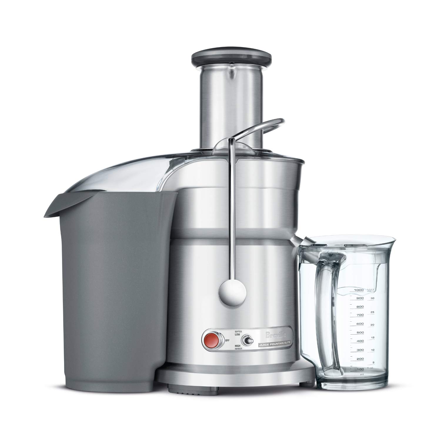 Breville Die-Cast Steel Juice Fountain Elite with Free 30 Count Pulp Container Bags