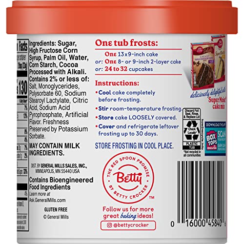 Betty Crocker Gluten Free Chocolate Frosting, 16 oz. (Pack of 8)