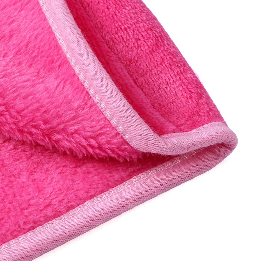 God Sweet Bowknot Hooded Robe Warm Soft Sleepwear Housecoat, Rose Red, 2T