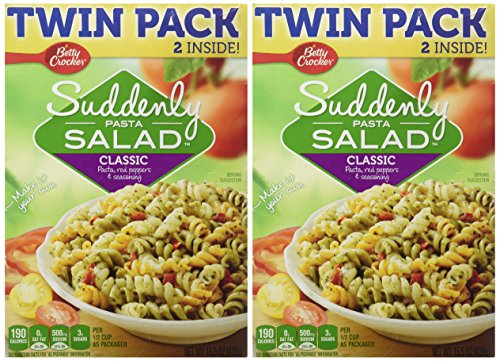 Betty Crocker Suddenly Pasta Salad, Classic, Twin Pack, 15.5 oz