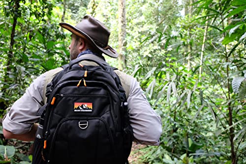 Brave Wilderness Durable Outdoor Capable Backpack made with a Ballistic Nylon Shell and Six Pockets by Coyote Peterson (Black)