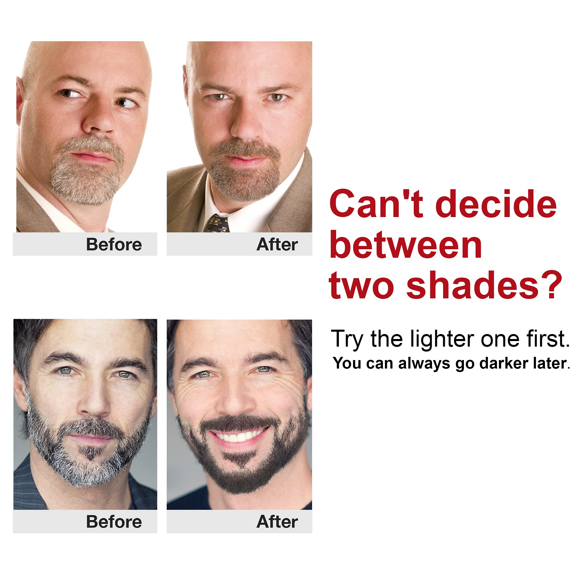 Godefroy Barbers Choice 3 Application Beard and Mustache Dye For Men, 6 weeks of Cover For Gray Facial Hair, Light Medium Brown