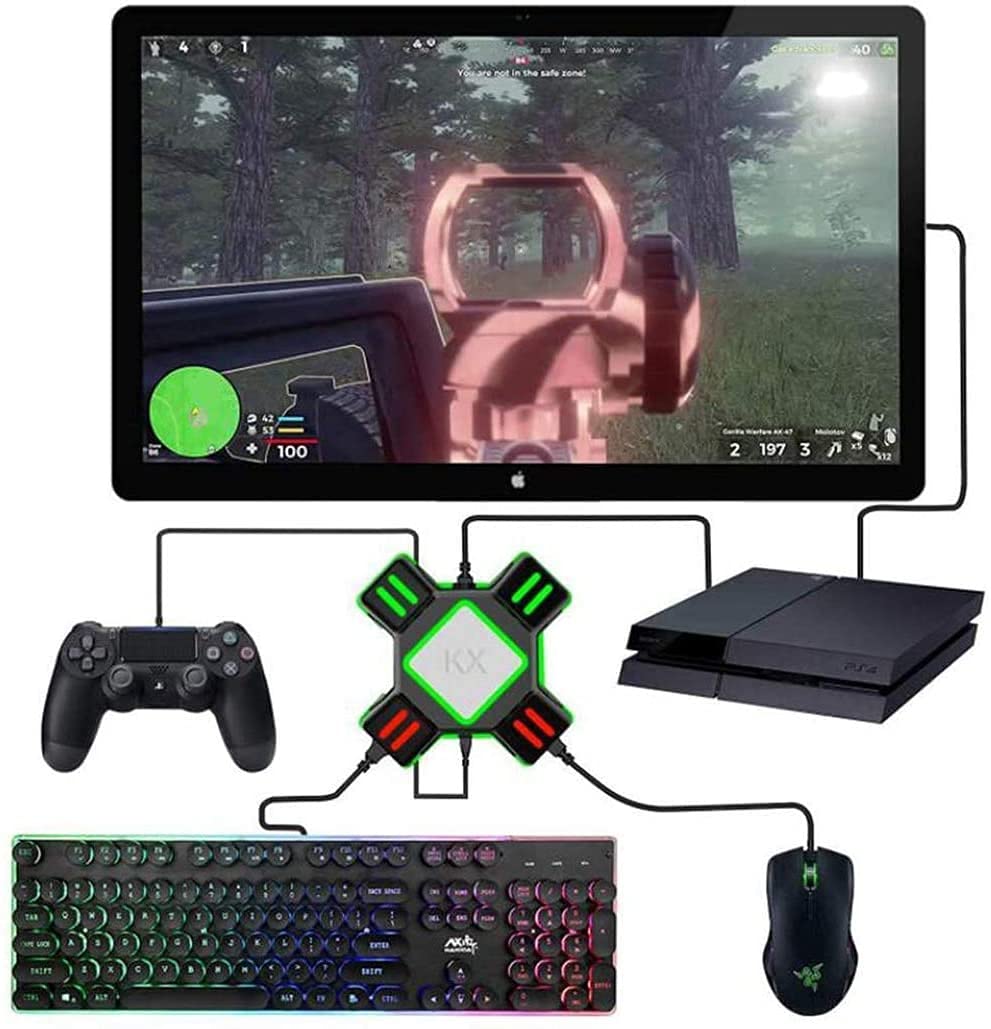 DOHO Mouse Keyboard Game Controller Adapter for Nintendo SwitchPS4PS4 ProPS4 SlimXBOXPS3PS3 Slim Keyboard Adapter. Perfect for Games Like FPS, TPS, RPG and RTS, etc