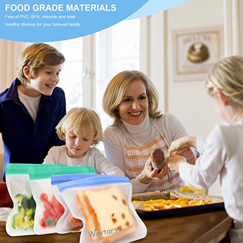 Dishwasher Safe Reusable Gallon Freezer Bags-7 Pack,Reusable Silicone Storage Bags BPA Free, Extra Thick Leakproof & Plastic Free Bags For Meat Fruit Vegetables