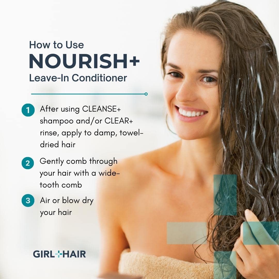 G+H NOURISH+ Moisturizing Leave-In Conditioner | Shea Butter, Tea Tree Oil | Promote Hair Growth, Healthy Scalp | Sulfate & Silicone Free | 10.1 Fl Oz