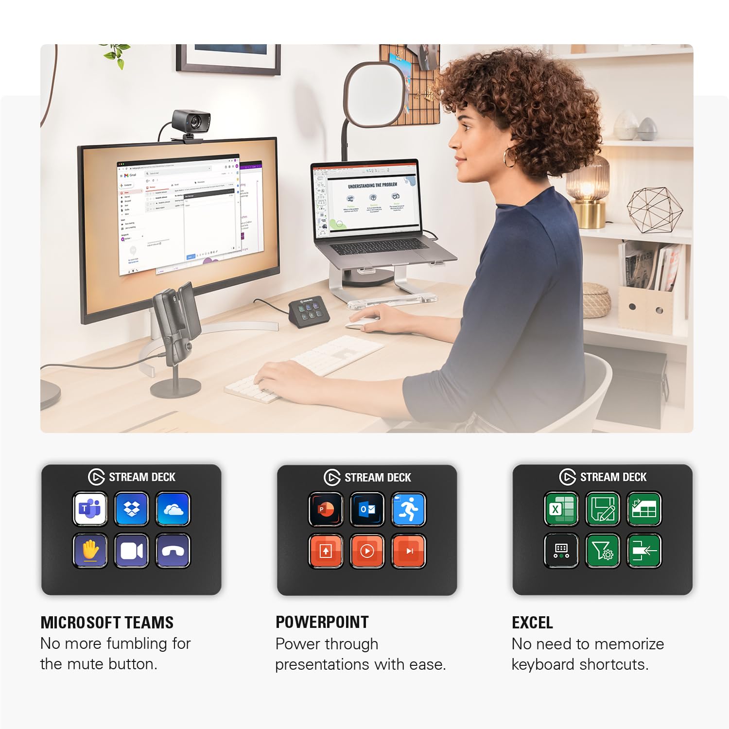 Elgato Stream Deck Mini β Control Zoom, Teams, PowerPoint, MS Office and More, Boost Productivity with Seamless Integration for Daily Apps, Set Up Shortcuts Easily, Compatible with Mac and PC