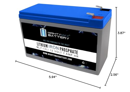 Mighty Max Battery 12V 7AH Lithium Battery Replaces Mighty Mule Gate Opener FM500 502