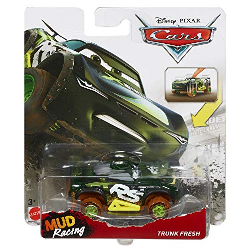 Disney Car Toys XRS Mud Racing Steve Slick Lapage Vehicle 155 Scale Die-Casts, Real Suspensions, Off-Road, Dirt-Splashed Design, All-Terrain Wheels, Ages 3 and up​