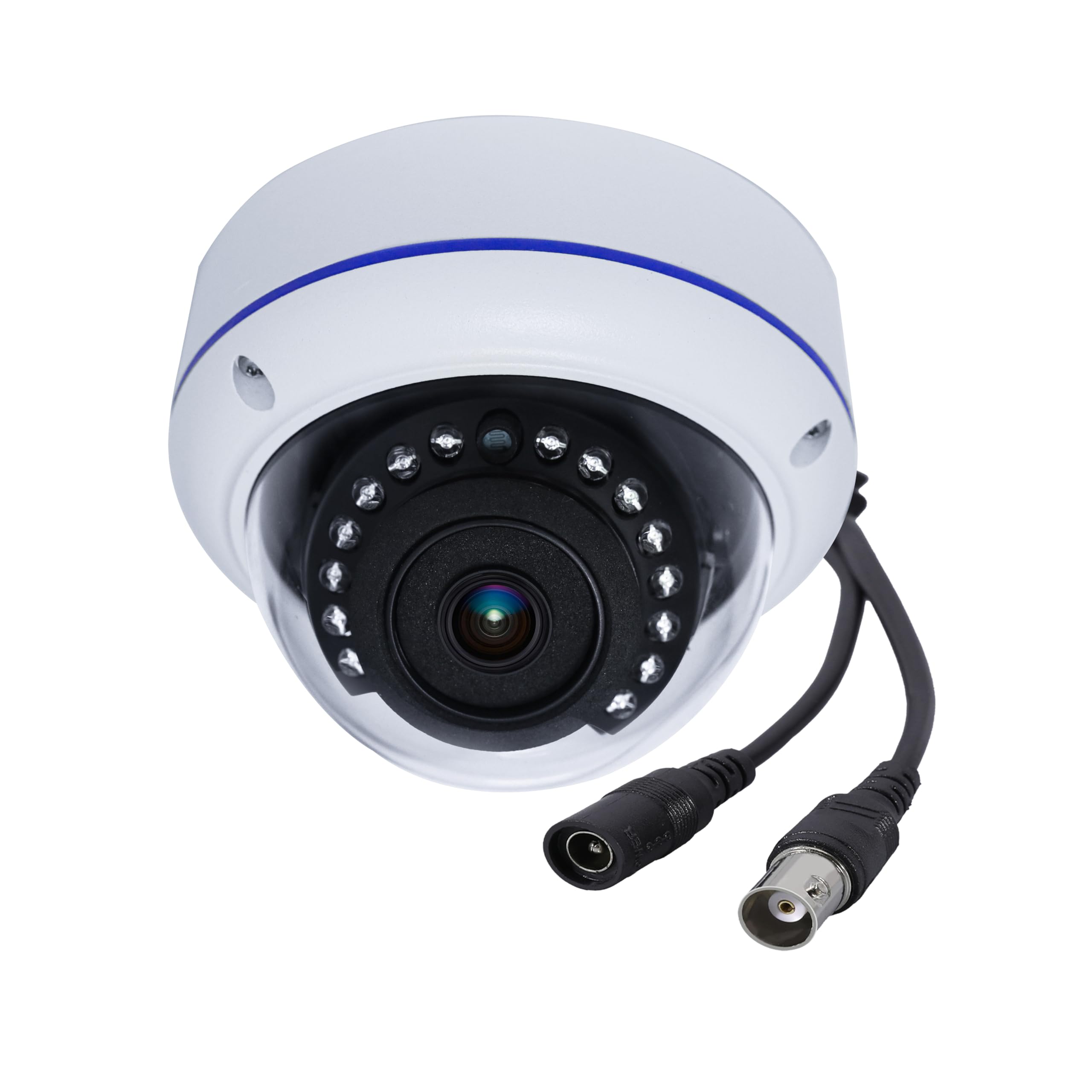 HD 1080P 360 Degree Dome Surveillance Cameras Indoor Outdoor 4 in 1 (TVI/AHD/CVI/CVBS BNC Analog System) 1.44mm Fisheye CCTV View Round Wide Angle Security Camera Coax