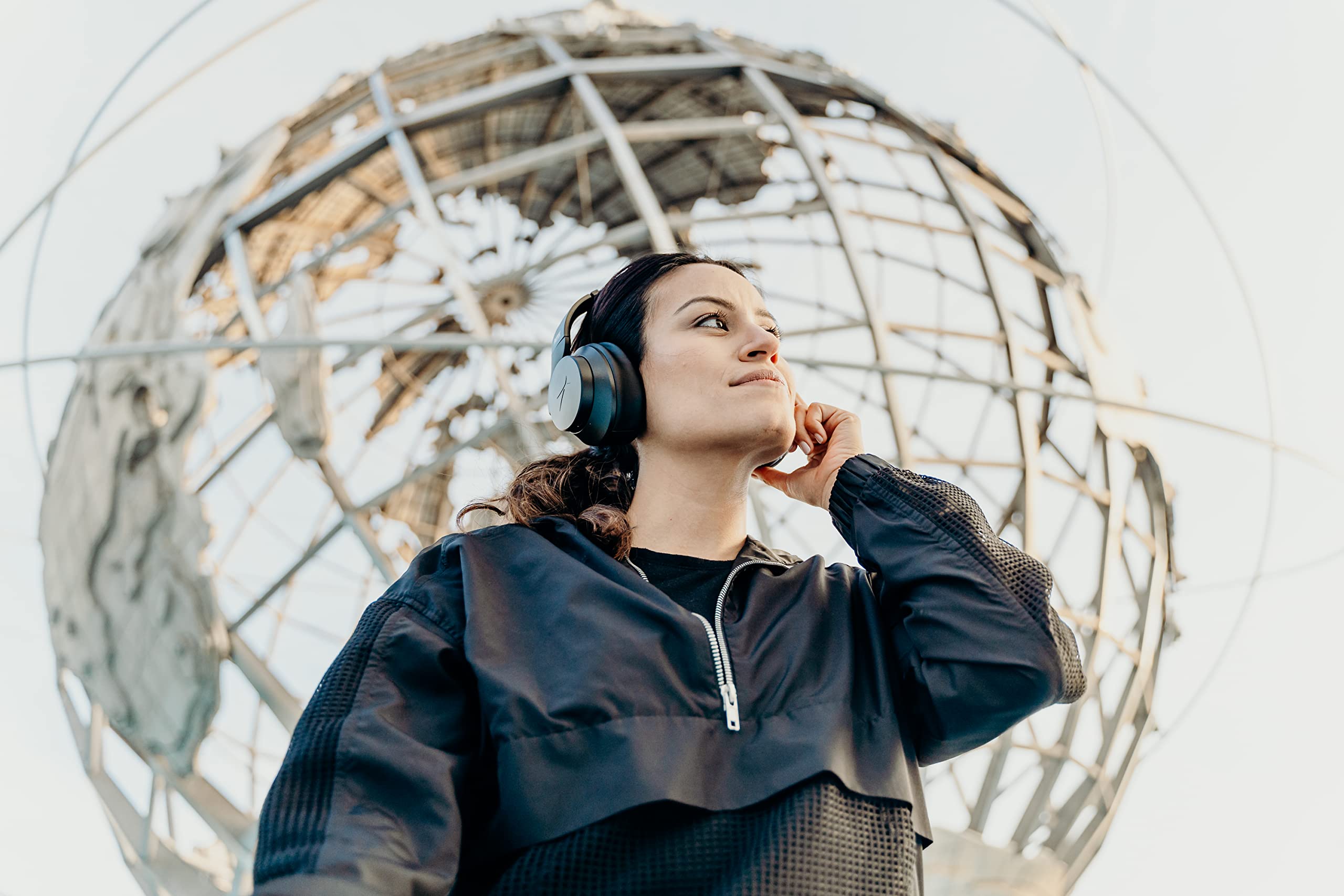 Altec Lansing Comfort Q+ Bluetooth Headphones, Active Noise Cancellation, Comfortable, Quite, Noise Cancelling Headphone, Up to 26 Hours of Playtime, 30 Ft. Wireless Range, Silver/Dark Brown