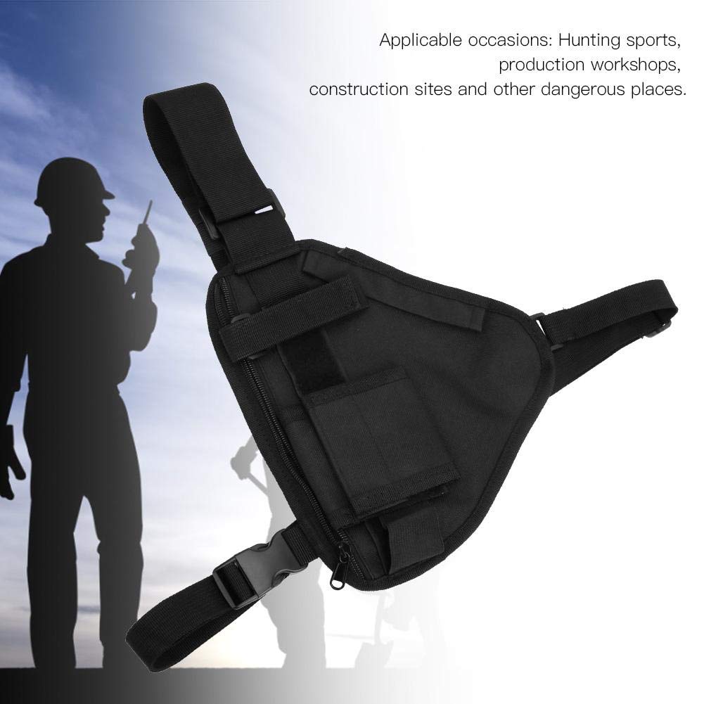 VBESTLIFE Radio Holster, Walkie Talkie Holster Universal Hands- Front Pack Pouch Radio Holster with Nylon Strap for Two Way Radio Walkie Talkie