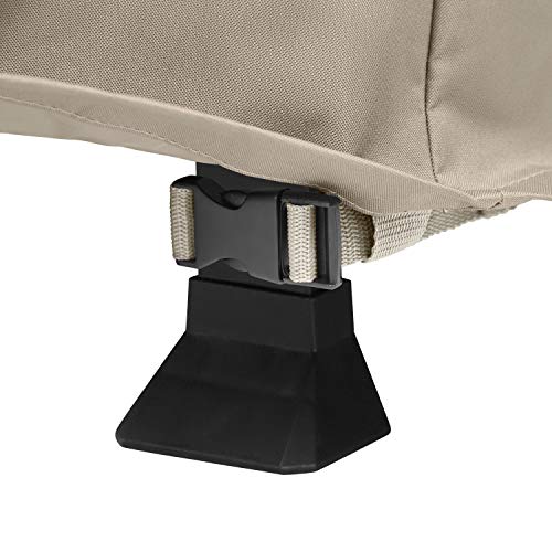 Classic Accessories Storigami Water-Resistant 100 Inch Easy Fold Patio V-Shaped Sectional Lounge Set Cover, Goat Tan, Patio Furniture Covers