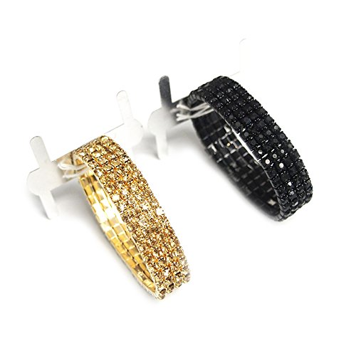 Corsage Wristlet with Rhinestone Band, 1-pack (Gold)
