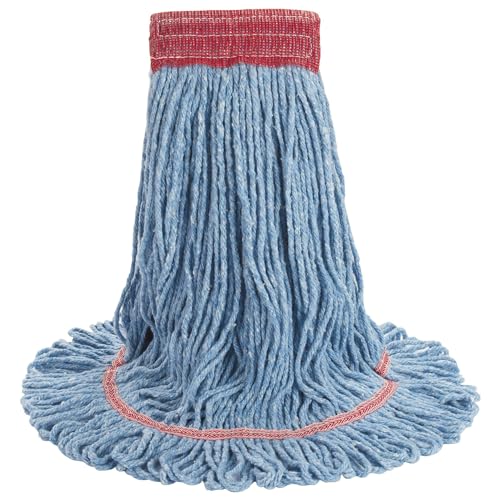 Boardwalk BWK503BLEA 5 in. Super Loop Cotton/Synthetic Fiber Wet Mop Head - Large, Blue