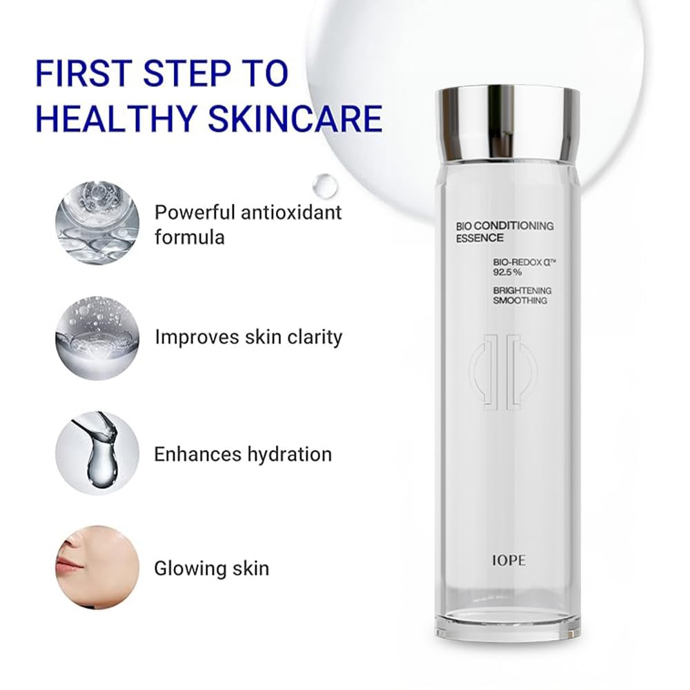 IOPE Antioxidant First-Step Essence Face Toner, Premium Korean Bio-Conditioning Essence, Anti-Aging Moisturizer for Sensitive Skin, Daily Routine - 2.84 Fl Oz.