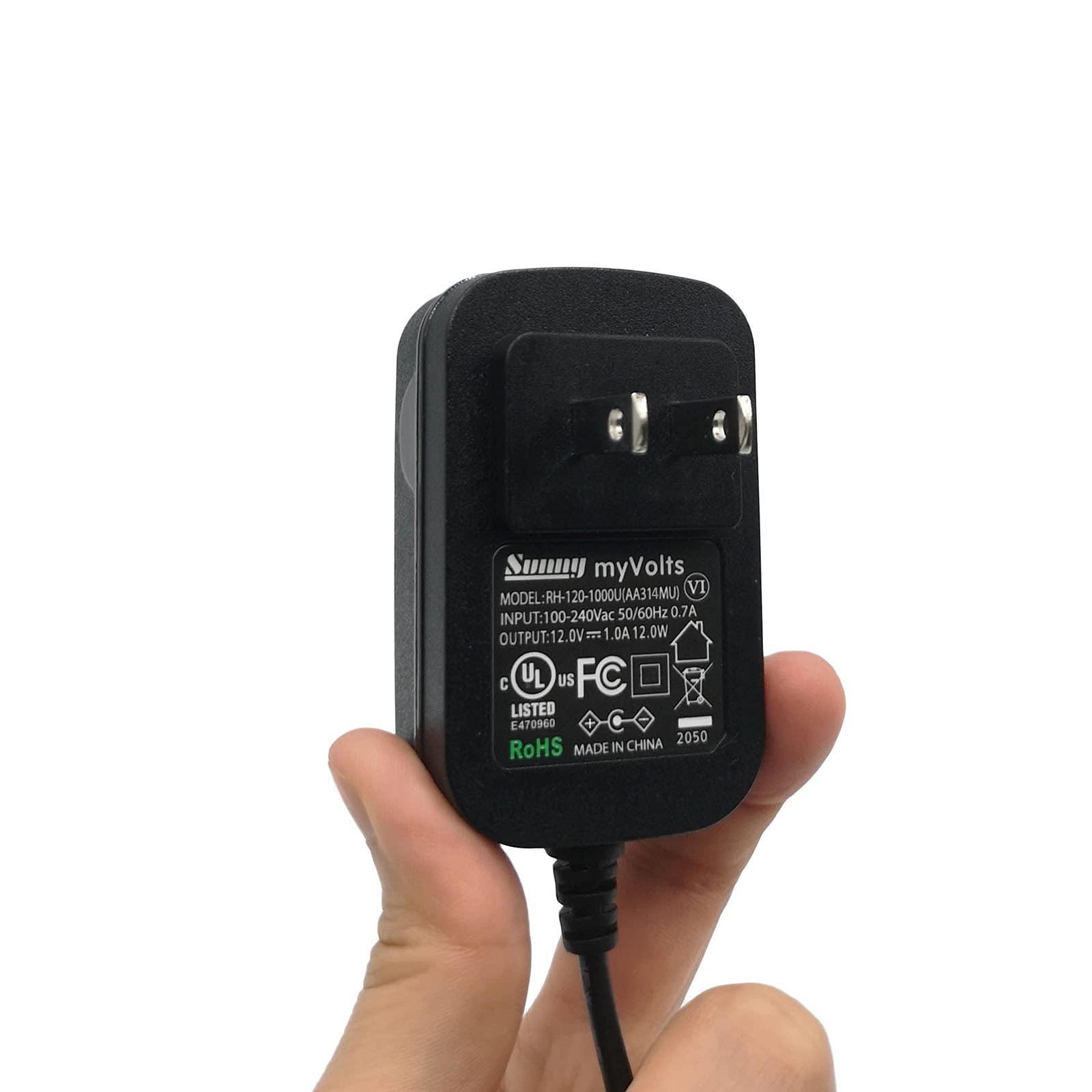 MyVolts 12V Power Supply Adaptor Compatible with/Replacement for Two Notes Torpedo C.A.B. M Effects Pedal - US Plug