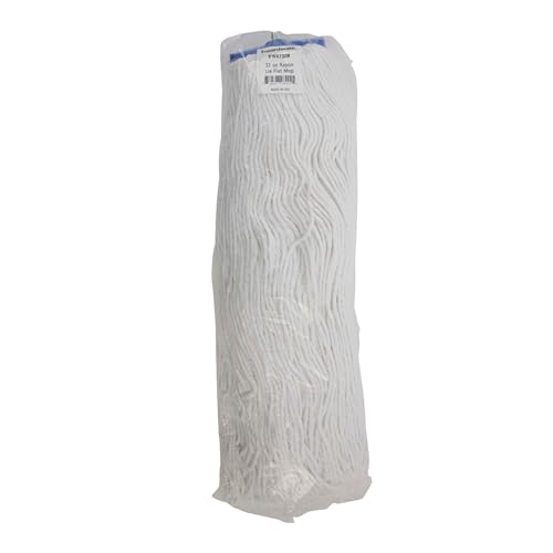 Boardwalk BWK732R 32 oz. Economical Lie-Flat Rayon Fiber Mop Head - White (12/Carton)
