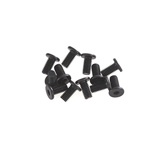 Ewead, M5x10mm Low Carbon Steel CNC Low Profile Screws DIY Flat Head Hex Socket Machine Screws Fully Thread Pack of 50
