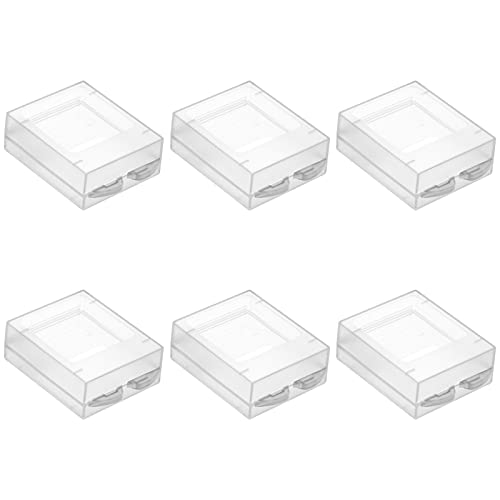 Cosmos Pack of 6 Plastic Protective Storage Case Boxes Holder Compatible with GoPro Hero Battery Frosted Clear Color