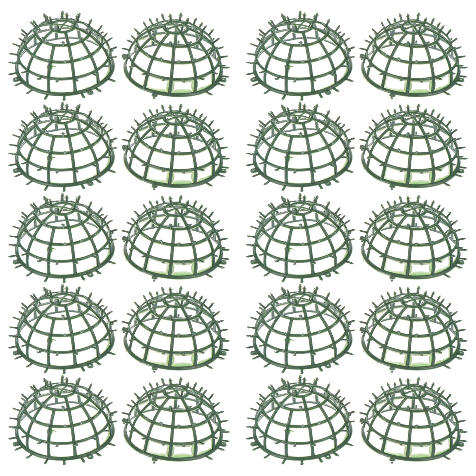 EXCEART 10pcs Plastic Frame for Artificial Boxwood Topiary Ball DIY Flower Ball Grass Balls Flower Arrangement Holder Egg Floral Cage for Garden Home Decor, 10X10cm, (X5GV50I014T16O)