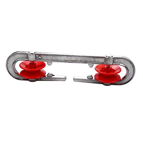 Motanar Plastic Aluminum Clothesline Separator Spreader Pulley for Long Clothesline and Heavy Loads (2, Silver)
