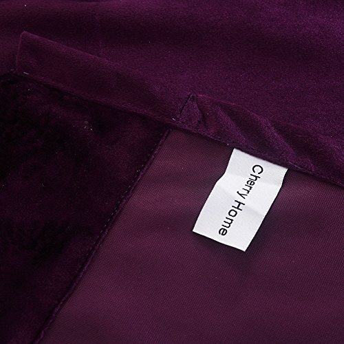 Cherry Home 52-Inch-by-84-Inch Velvet Blackout Grommet Curtain Panel, Purple