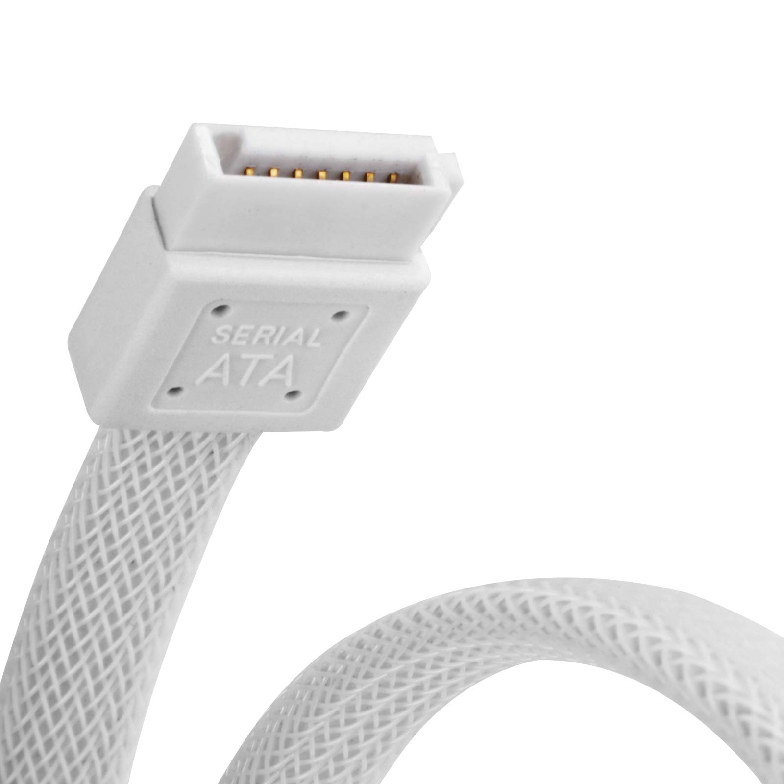 Silverstone SATA III SSD/HDD Cable with Locking Mechanism in White CP07W-USA