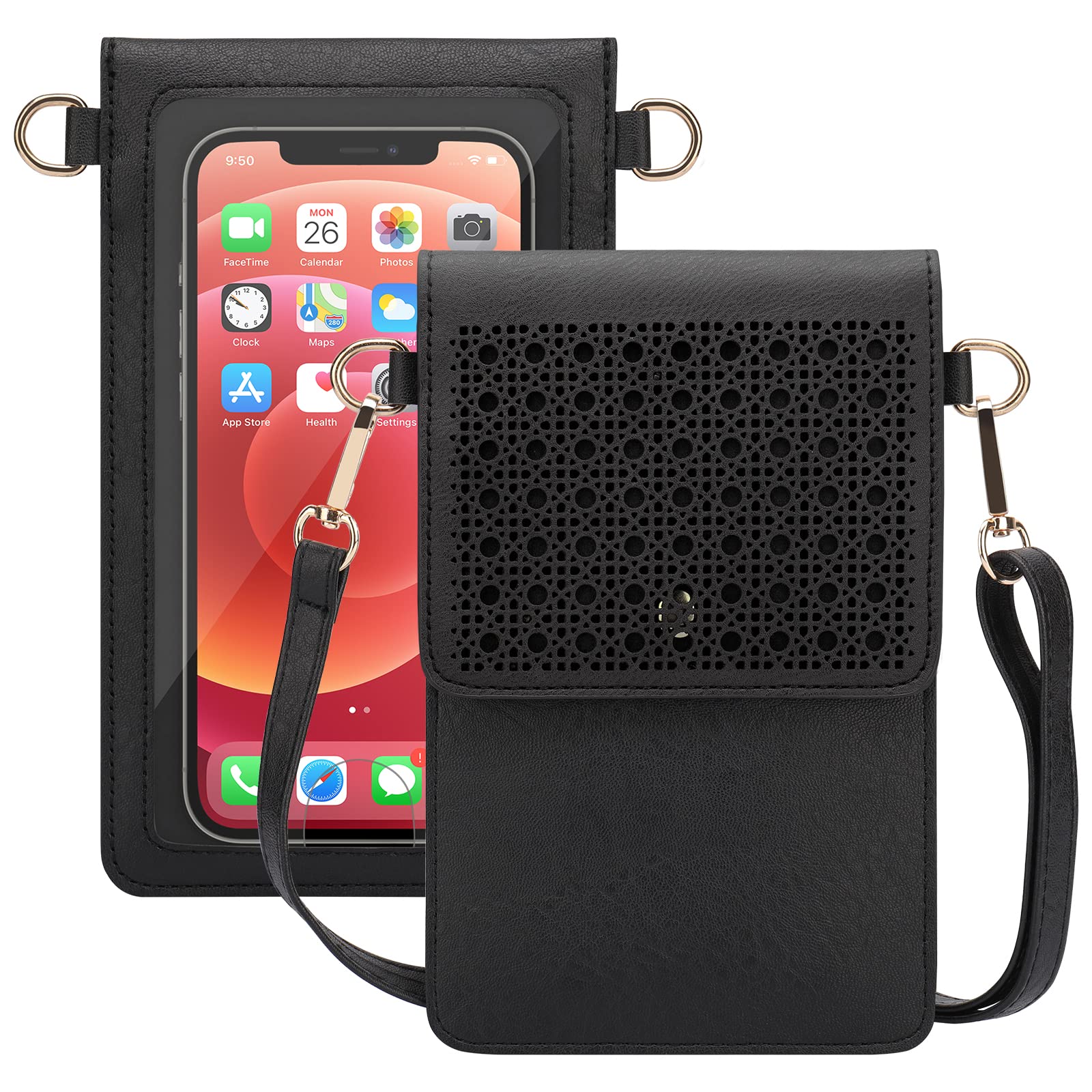 Emoin Lightweight Leather Phone Purse Gift for Women Girls, Small Crossbody Bag Mini Cell Phone Pouch Shoulder Bag with 2 Straps Valentines Day Bag Gifts for Her