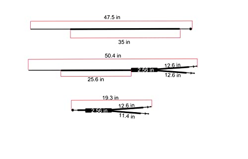 BMX Bike Brake Cable Set Gyro Brake Cables Front and Rear Brake Set Bicycle Brake Cable Housing with Spinner Rotor Bike Replacement Part(White)