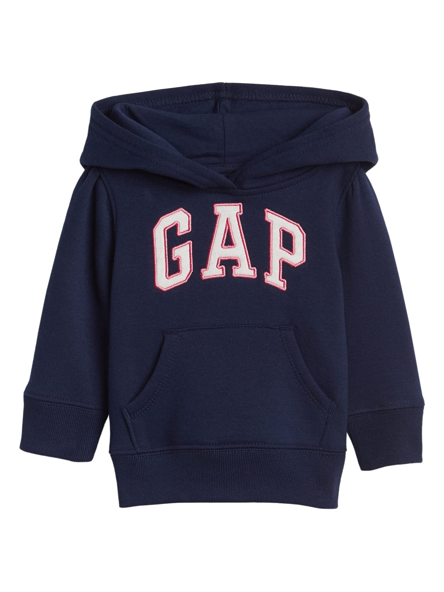 GAP baby girls Logo Pullover Hoodie Sweatshirt, Elysian Blue, 6-12 Months US