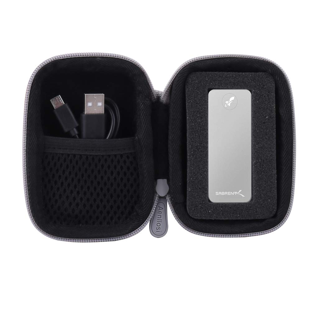 Aenllosi Hard Carrying Case Replacement for Sabrent Rocket Nano 1TB 2TB 512GB USB 3.2 10Gb/s External Aluminum SSD (Black)