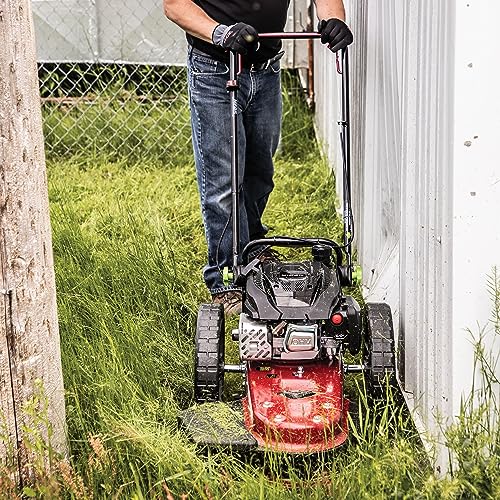 Earthquake Walk Behind String Mower With 160cc Viper 4-Cycle Engine, 22β Cutting Diameter, 14β Never-Go-Flat Wheels, Easy Assembly, Adjustable Handlebar, Model # 40314