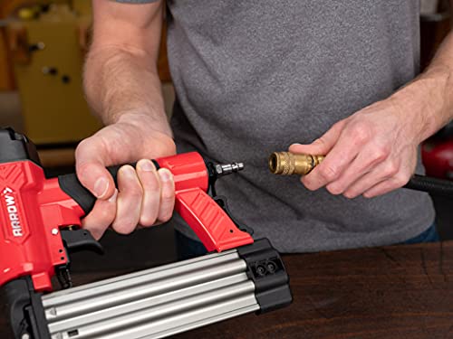Arrow PT18G Gauge Oil-Free Pneumatic Brad Nailer - Small Light Trim and Interior Molding Work, Operates Up to 100psi Compression Unit, Fits 5/8", 3/4", 1", 1.5", 2" Brad Nails