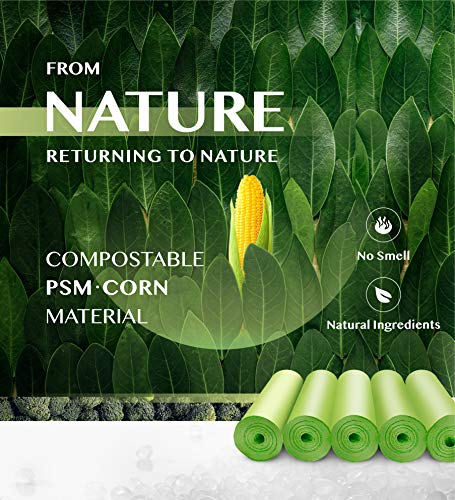 Compostable Trash Bags - FORID 8 Gallon Garbage Bags 150 Count Trash Can Liners 30 Liter Unscented Medium Wastebasket Bags for Kitchen Bathroom Home Office Garbage Can (5Rolls/Green) - Durable & Thick Trash Bag