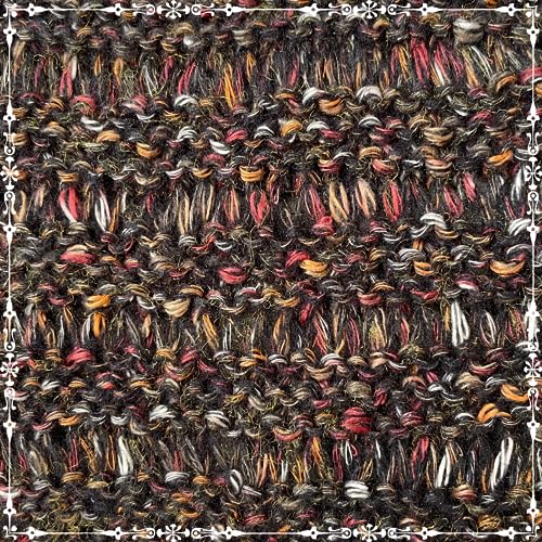Cotton Alpaca Tweed, 3 DK, Light Worsted Yarn Pack of 4 (588yds/200g), Super Soft Fluffy Blend for Knitting and Crocheting Hats, Shawls, Garments, Blankets (Black Charcoal)