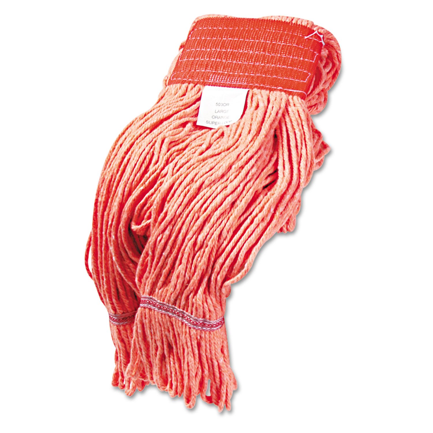 Boardwalk BWK503OR Super Loop Wet Mop Head, Cotton/Synthetic, Large Size, Orange (Case of 12)
