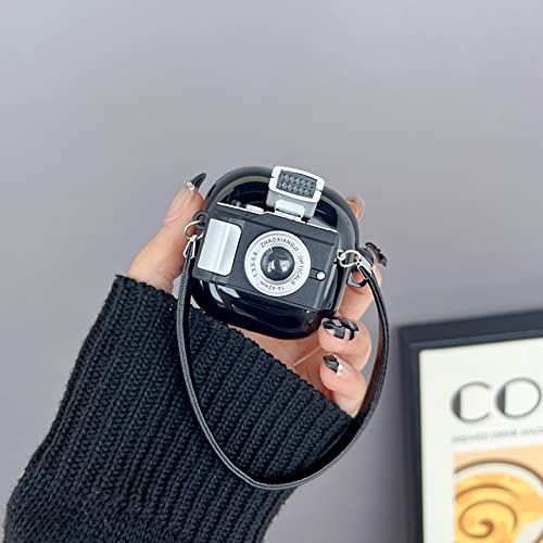 Compatible with Samsung Galaxy Buds2 pro(2022)/Galaxy Buds Live/Galaxy Buds pro/Galaxy Buds 2 Charging Box,3D Camera Can Light Up Silicone Earphone Case with Keychain