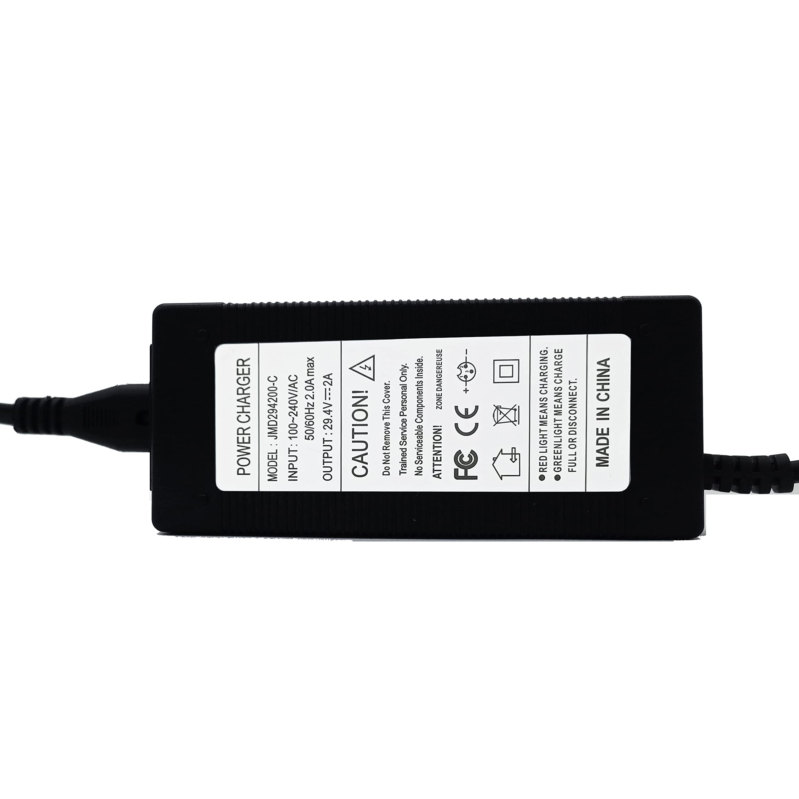 Unocho 29V Battery Charger 2A DC Charger Power Supply Adapter for 24V Lithium Batteries li-ion Batteries Pack with 3-pin XLR Connector