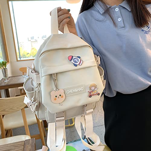 Backpack with Pins Accessories Pendant for Women(White-65, One Size)