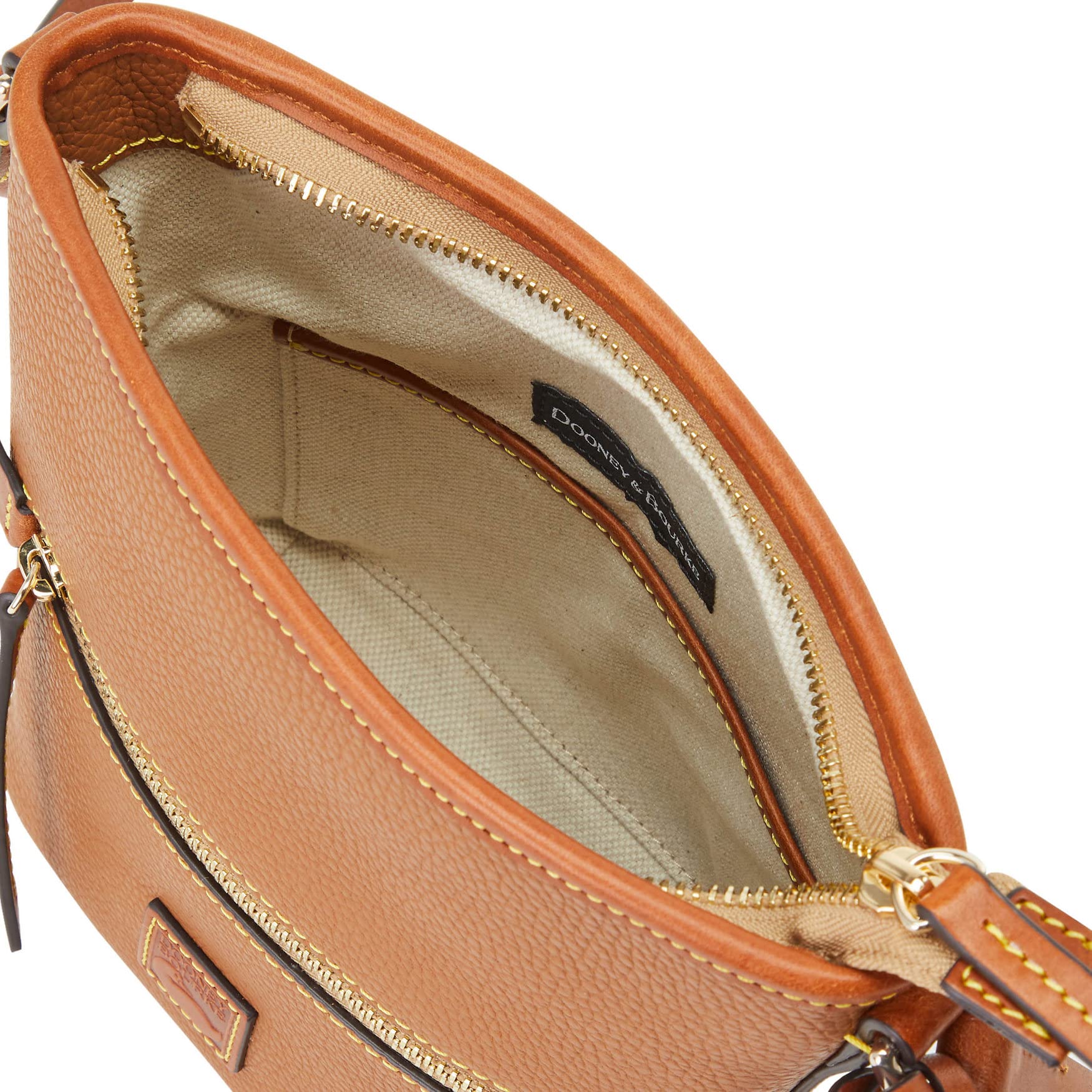 Dooney & Bourke Handbag, Pebble Grain Small Zip Sac Shoulder Bag - Brown