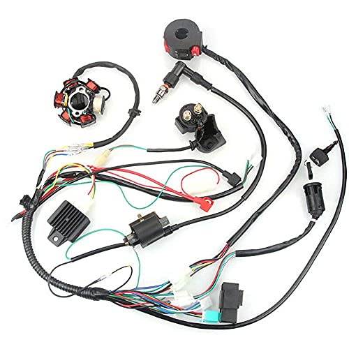 Complete Electrics Stator Coil set Quad Wire Harness Electrics Stator Coil CDI Wiring Harness For GY6 50cc 70cc 90cc 110cc 125cc ATV Quad Pit Dirt Bike Buggy Go Kart