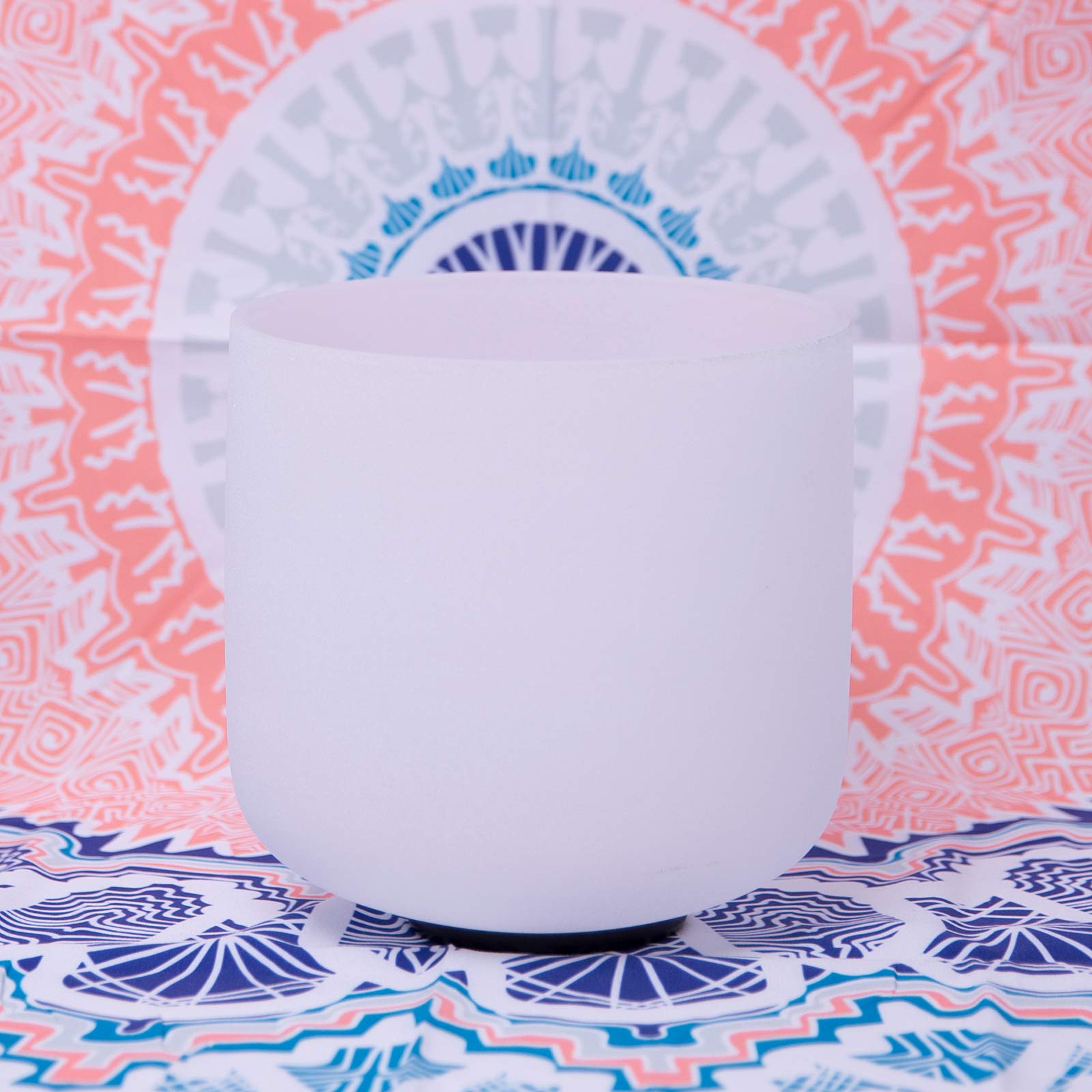 ENERGYSOUND 432Hz Perfect Pitch F Note Heart Chakra Frosted Quartz Crystal Singing Bowl 7 inch mallet and o-ring included